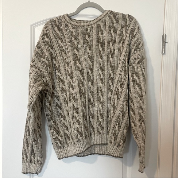 Liberty Sweaters | Sweaters | Liberty Sweaters Tan Cable Stitch Knit ...